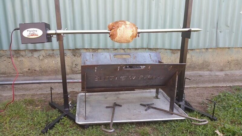 Portable camping Spit | Large spit for cooking lambs or pigs while camping